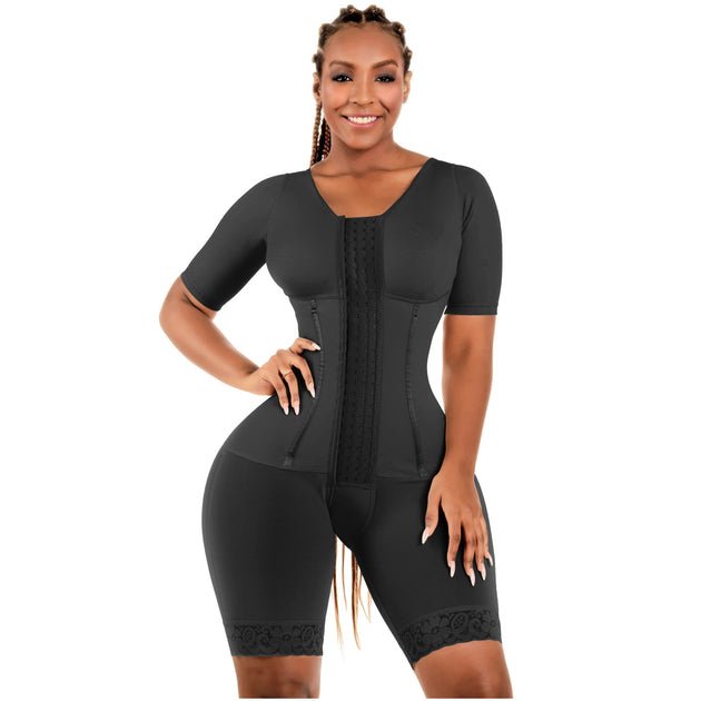 Stretchable Full Body Shaper with Sleeves | 3 in 1 Post Surgery Firm C ...